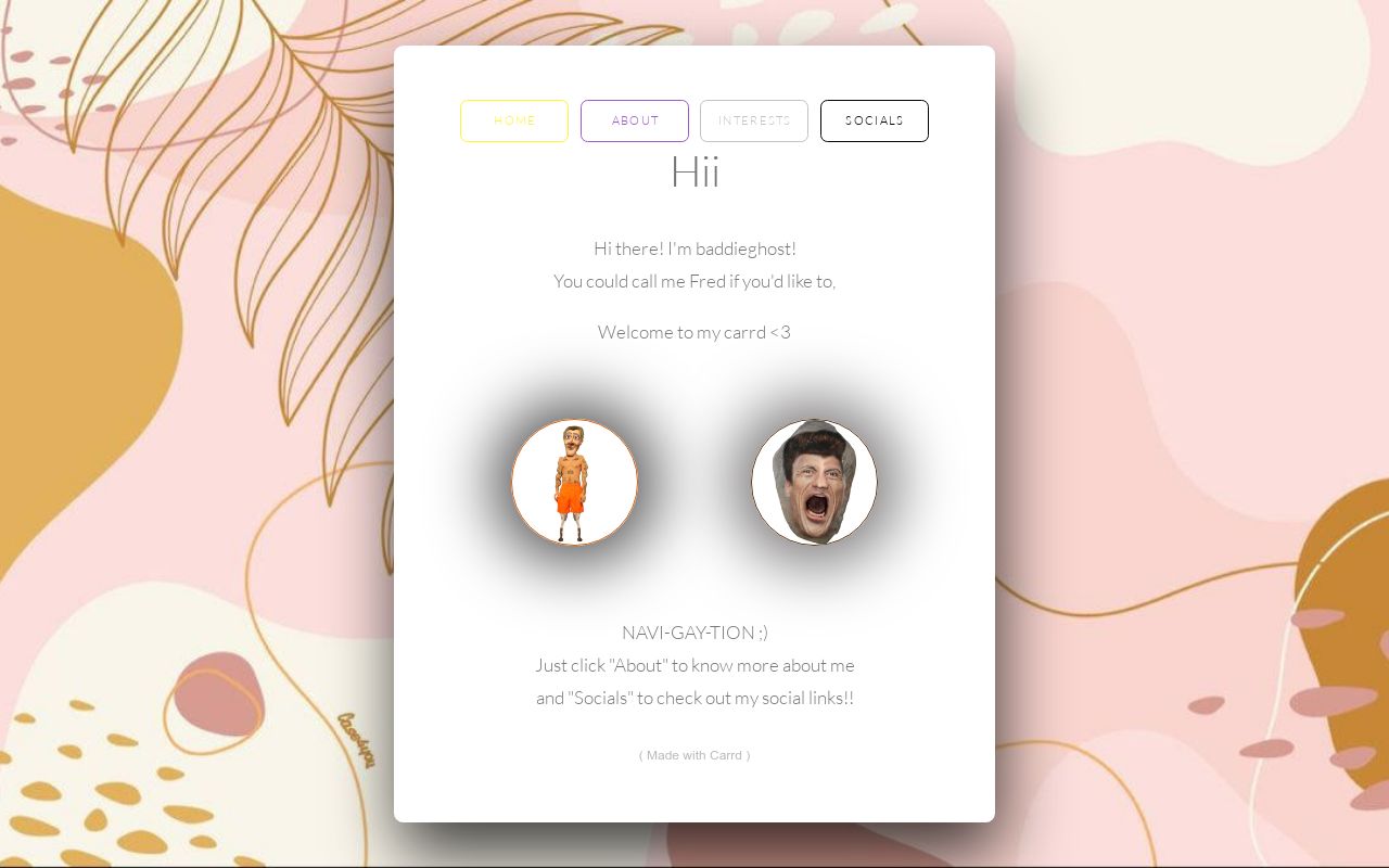 Baddie Ghost's Carrd